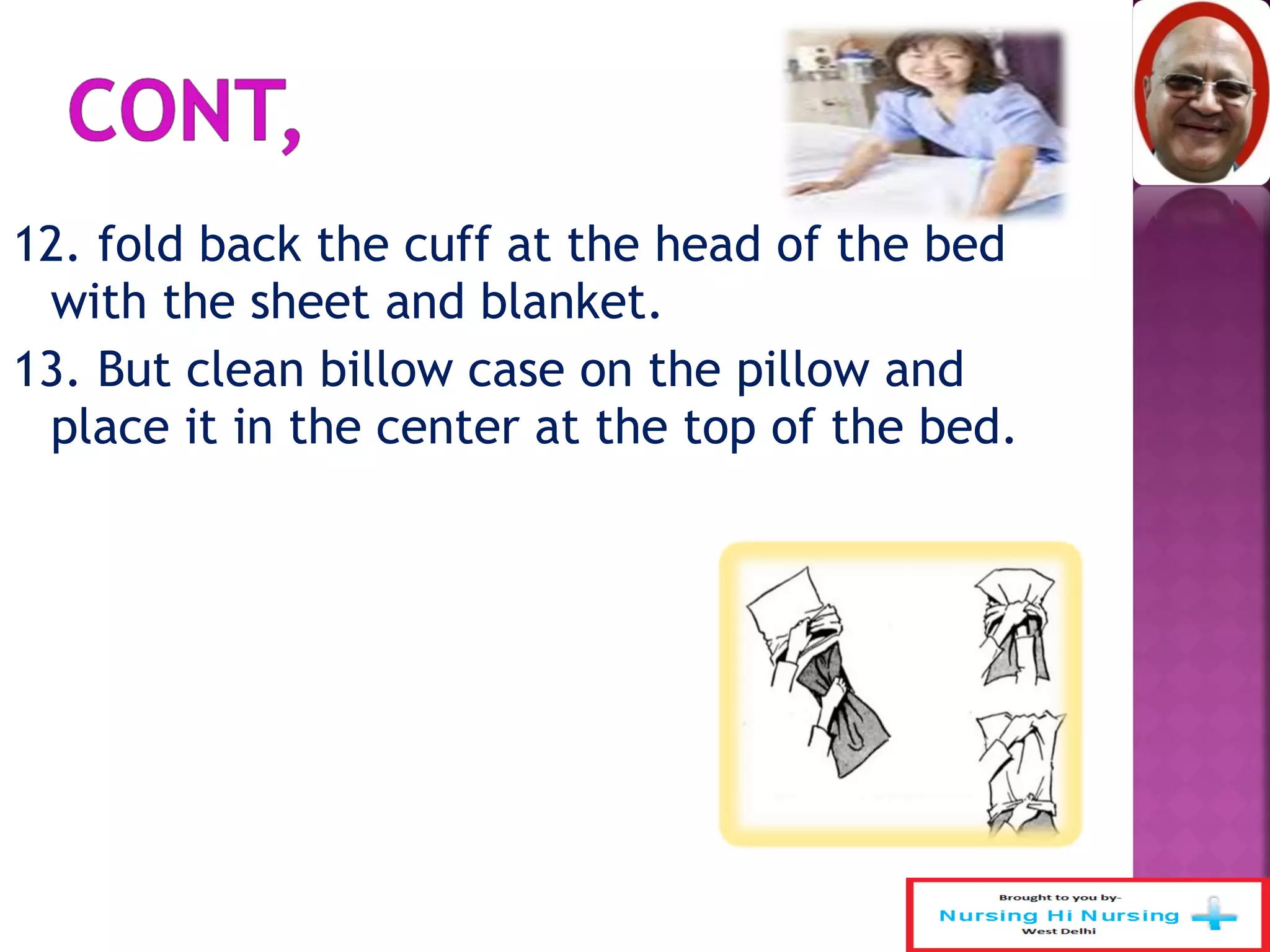 Bed making in nursing | PPT