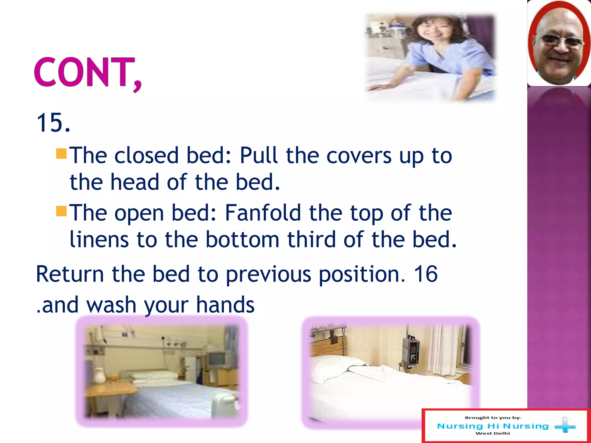 Bed making in nursing | PPT
