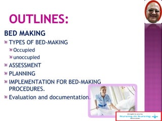 Bed making in nursing | PPT