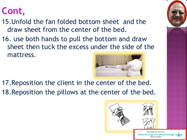 Bed making in nursing