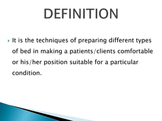 Bed making PPT