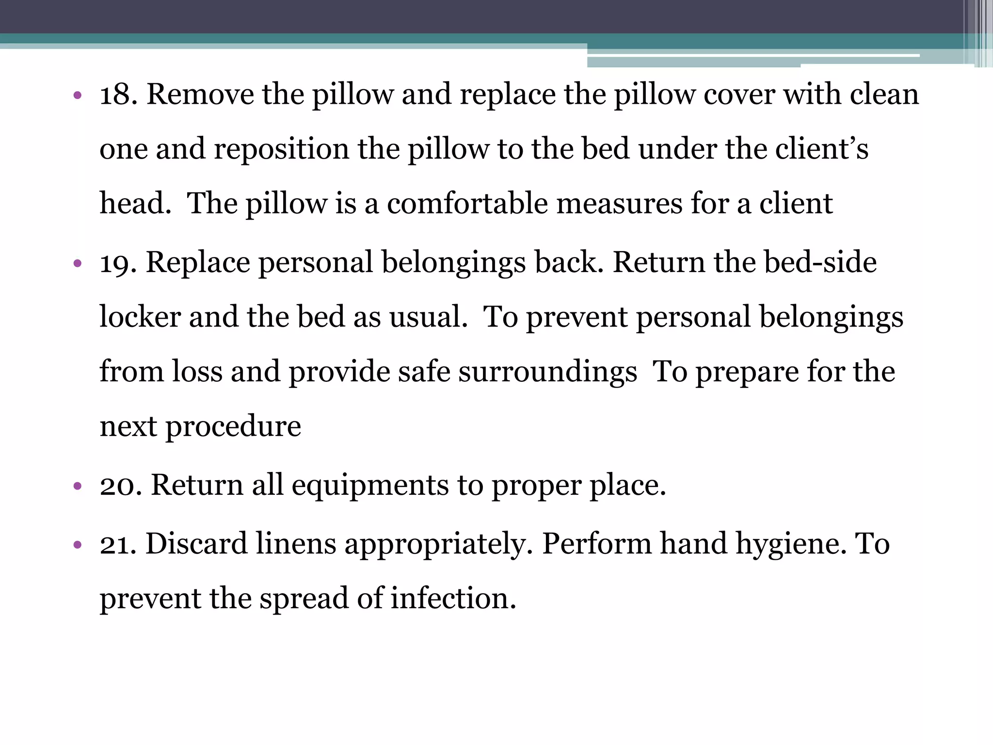 Bed making | PPTX