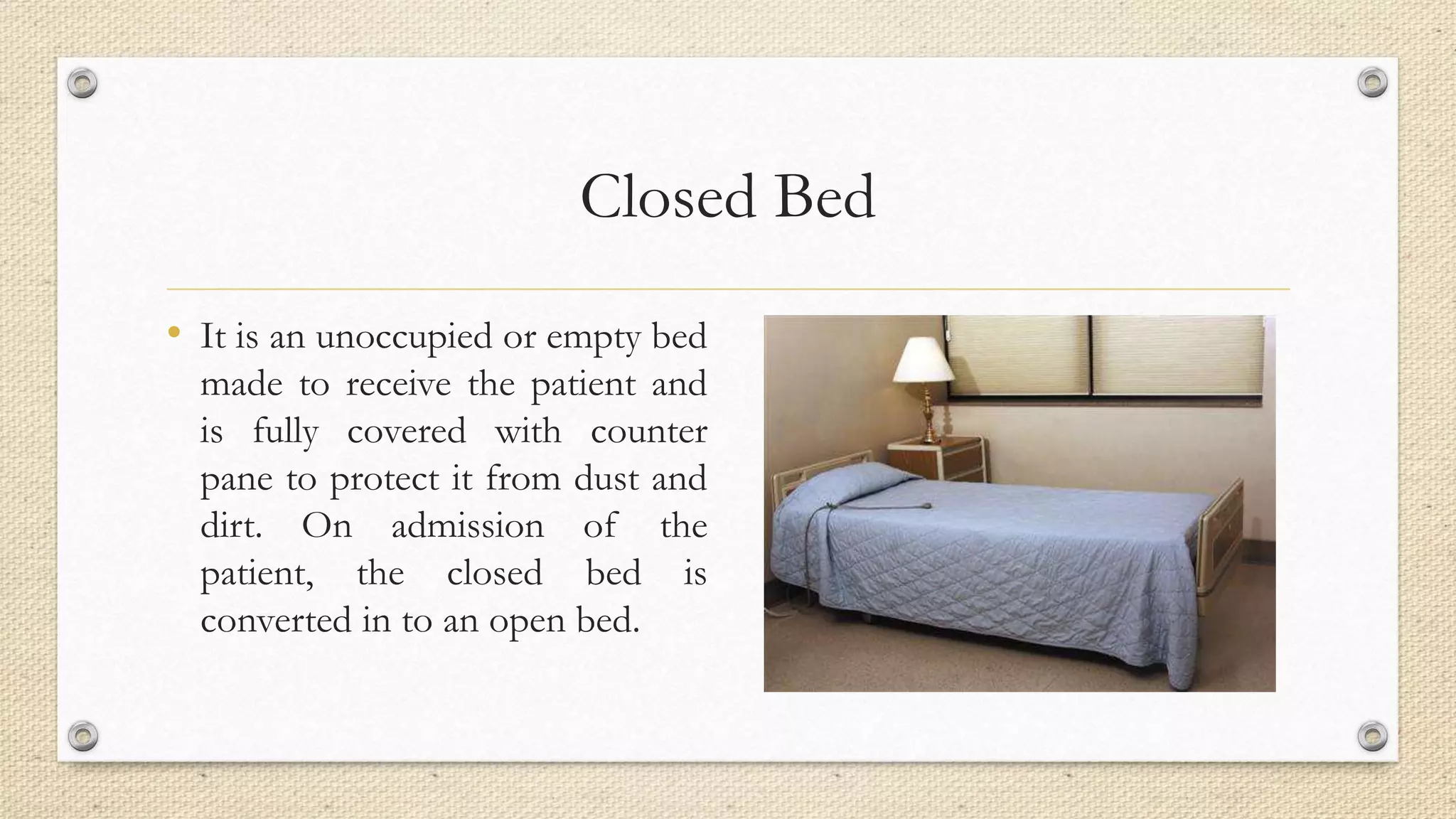 Bed making | PPTX