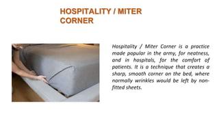 Housekeeping Workshop DAY - 5 ( Bed Making ) | PPTX