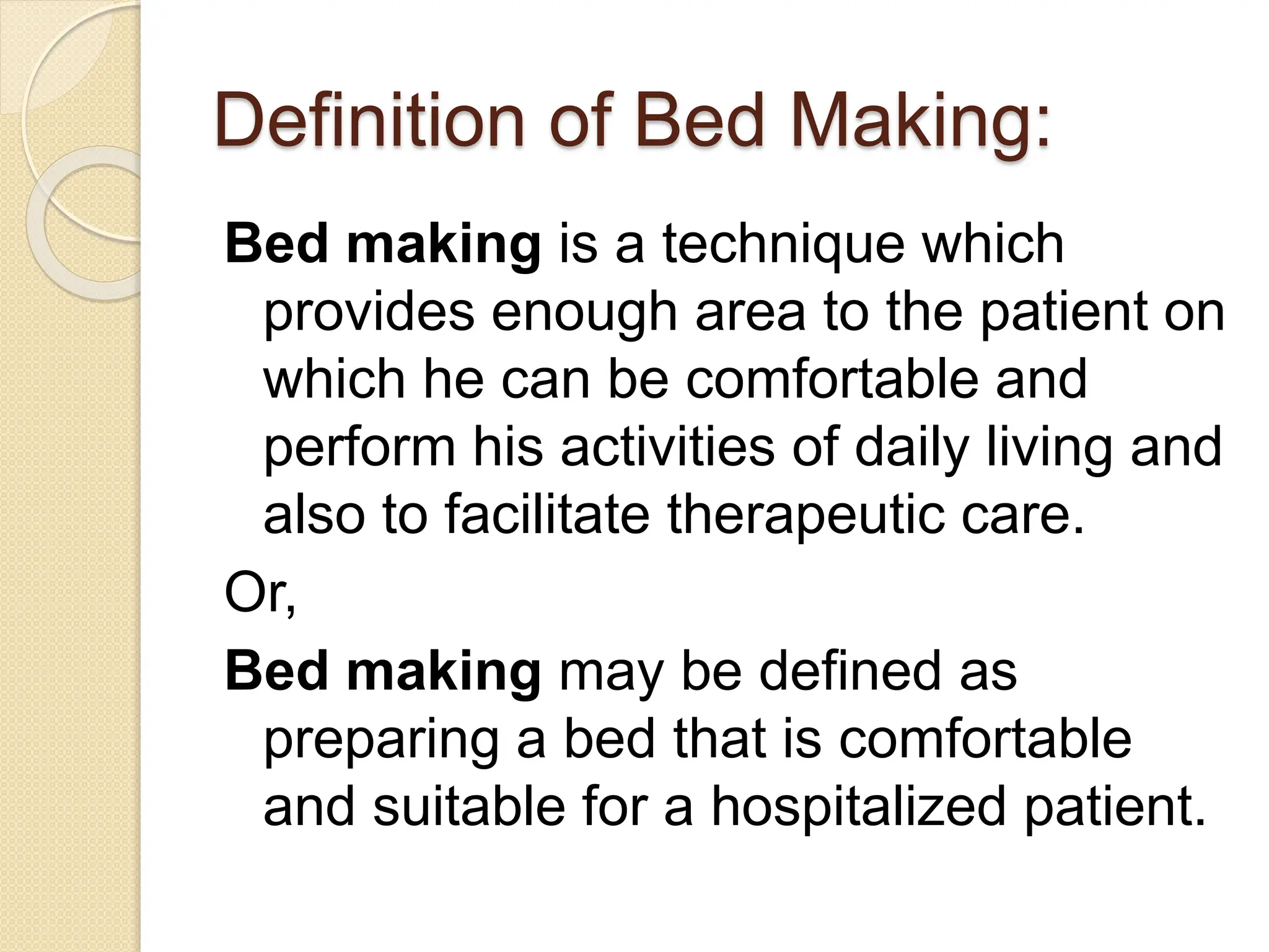 Bed Making Basics in Nursing Practices | PPTX