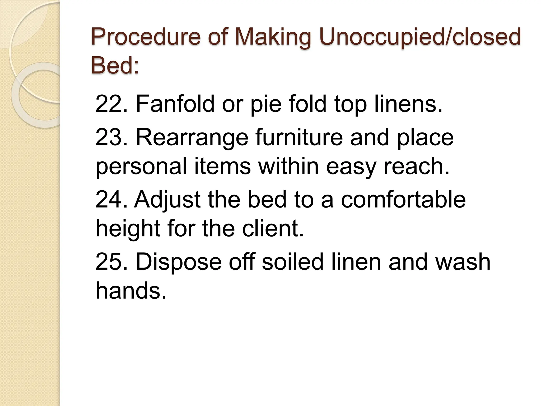 Bed Making Basics in Nursing Practices | PPTX