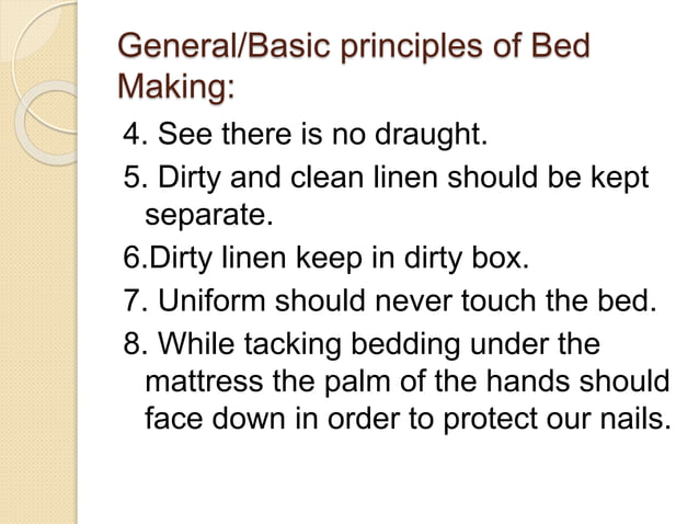 Bed Making Basics in Nursing Practices | PPTX | Parenting Babies and ...