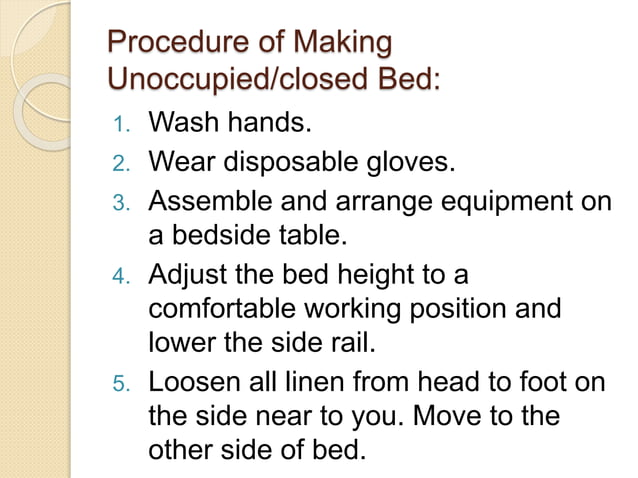 Bed Making Basics in Nursing Practices | PPTX | Parenting Babies and ...
