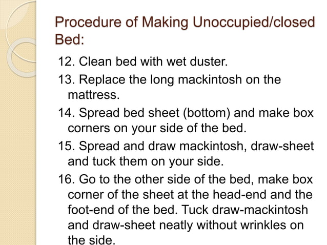 Bed Making Basics in Nursing Practices | PPTX | Parenting Babies and ...