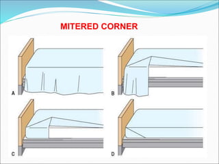 BED MAKINGIt is the techniques of preparing different types of bed in ...
