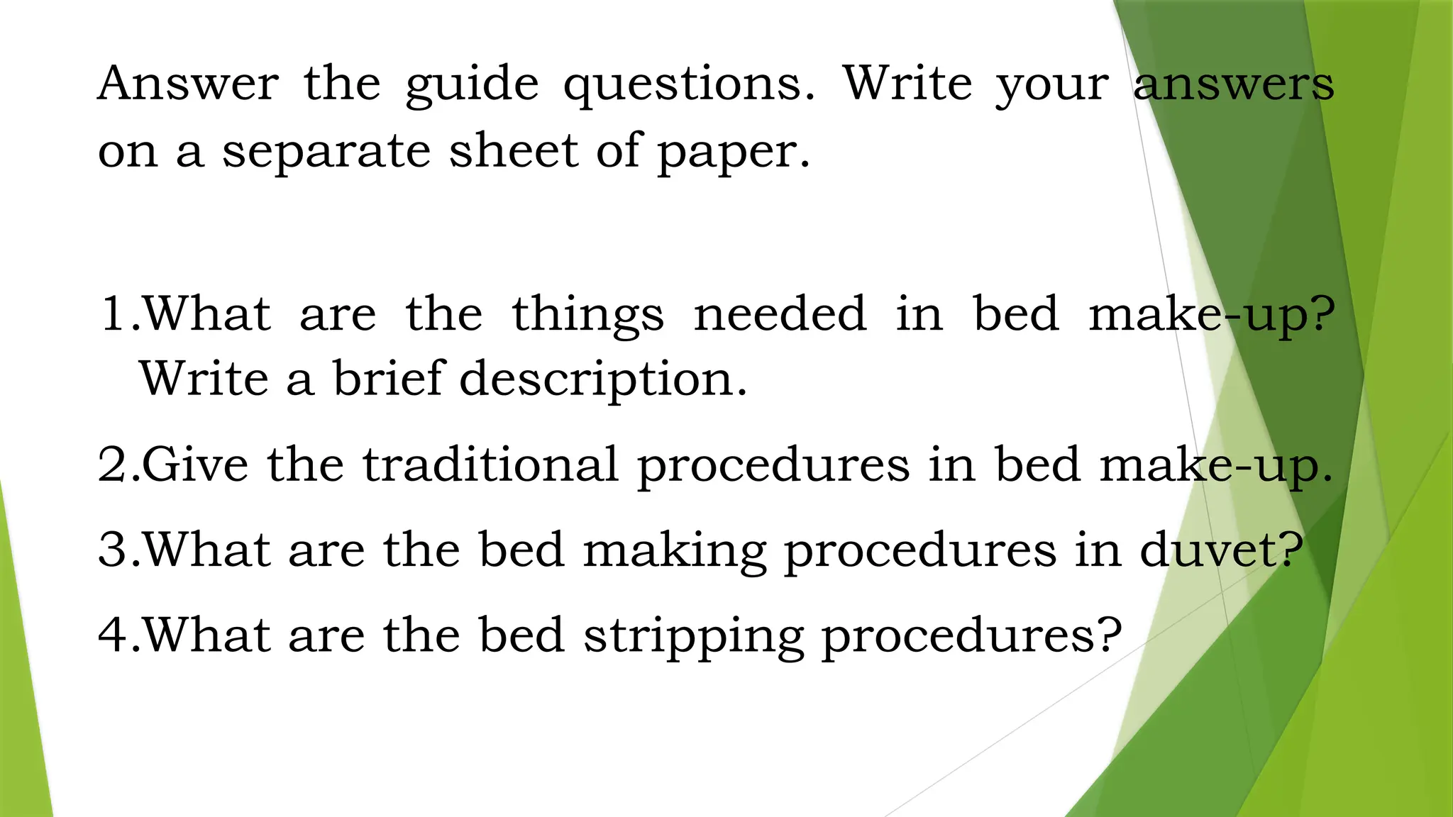 bed making/ beds and cots / steps in making a bed | PPTX