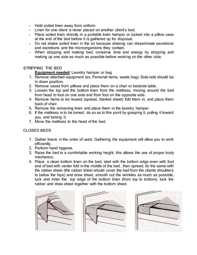 BEDMAKING-handouts.docx | First Aid | Injuries