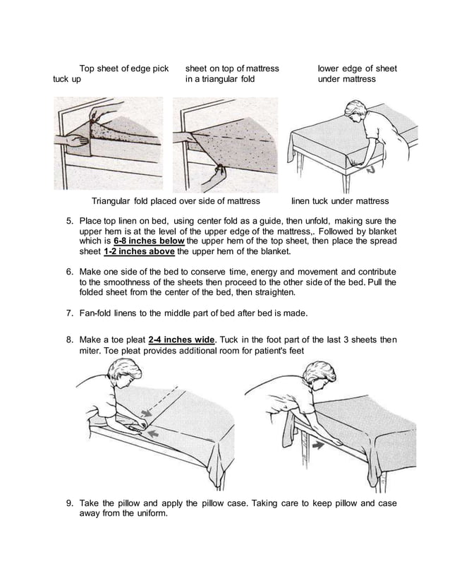BEDMAKING-handouts.docx | First Aid | Injuries