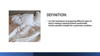 bed making for nursing students power point presentation | PPTX