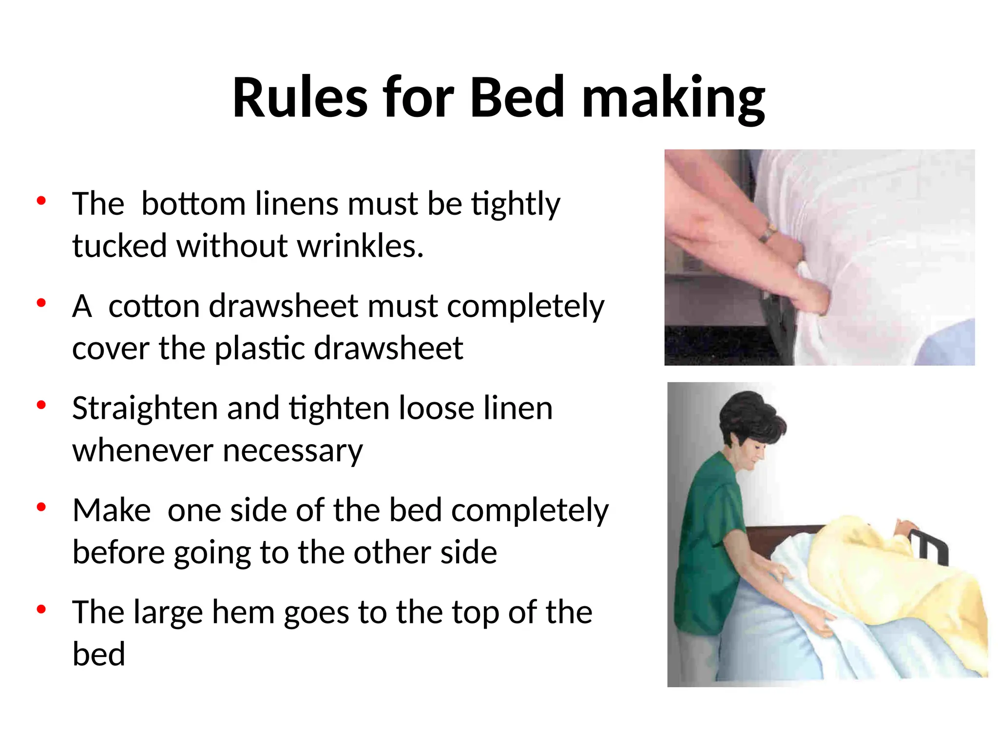 hOSPITAL BED MAKING PROCEDURE GUIDELINE | PPTX