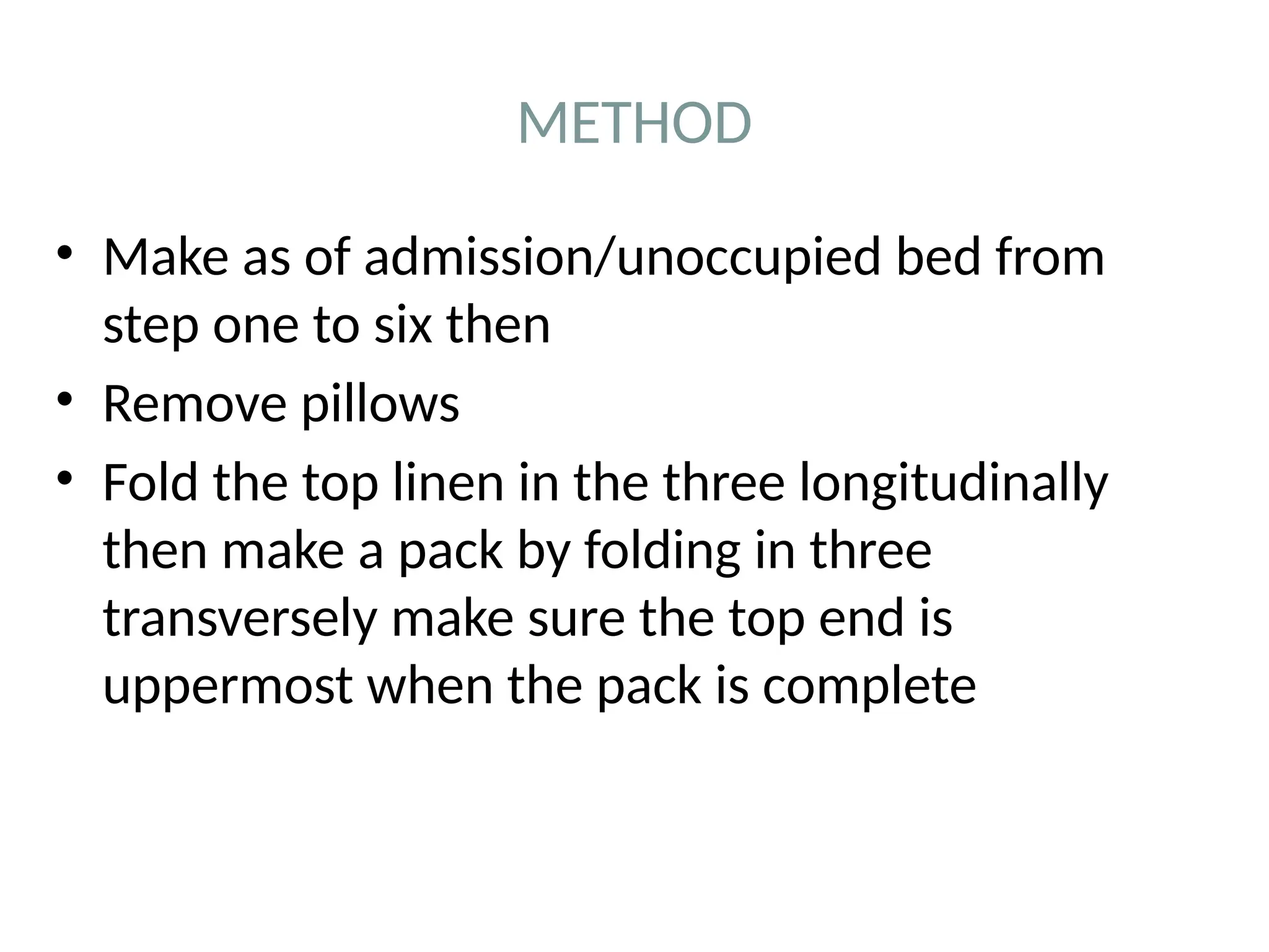 hOSPITAL BED MAKING PROCEDURE GUIDELINE | PPTX