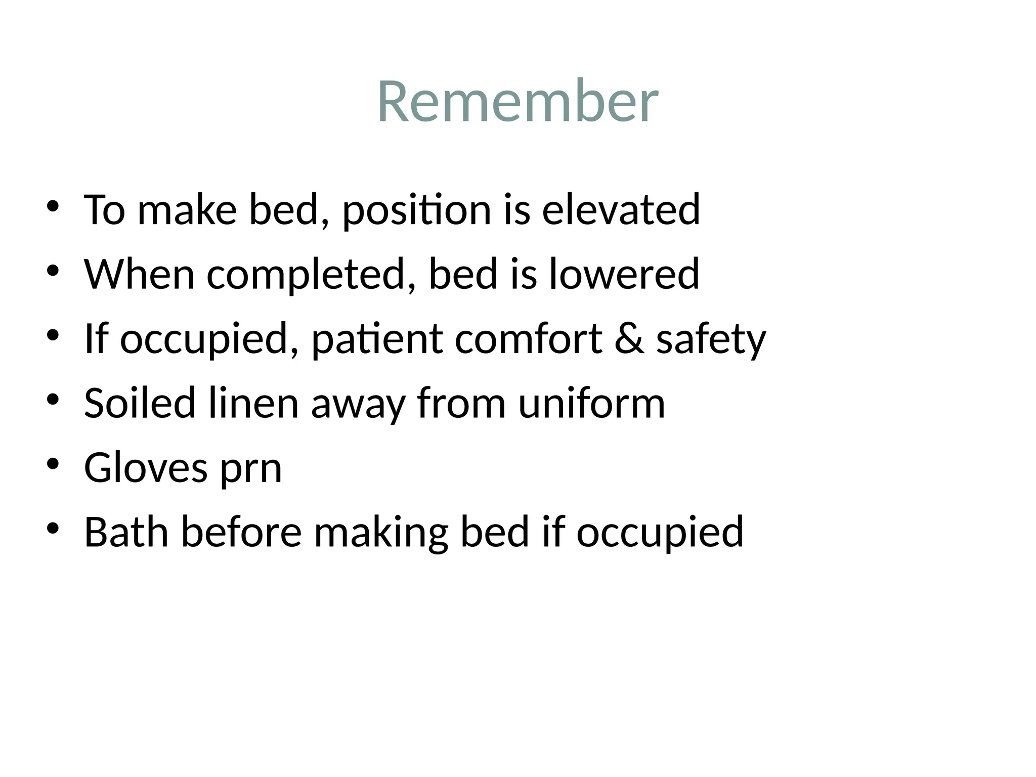 hOSPITAL BED MAKING PROCEDURE GUIDELINE | PPTX