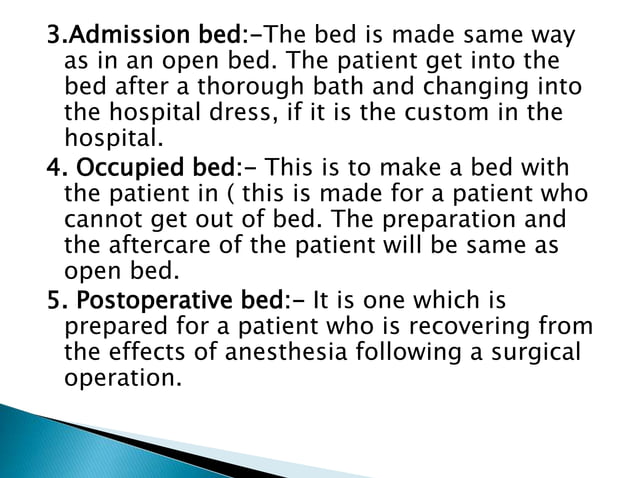 Un occupied Bed making procedure.pptx | Parenting Babies and Toddlers ...