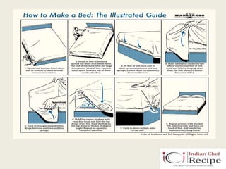 Bed making procedure by indianchefrecipe @ www.indianchefrecipe.com