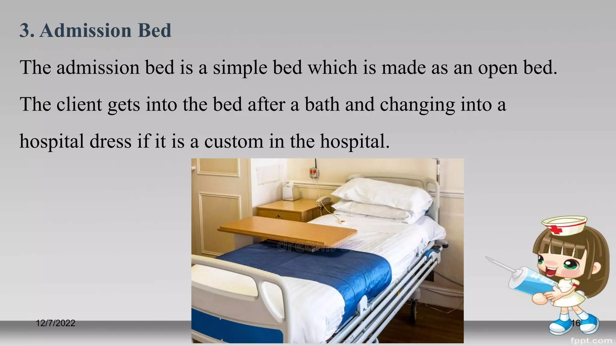 BED MAKING PROCEDURE OF DIFFERENT BEDS.pptx