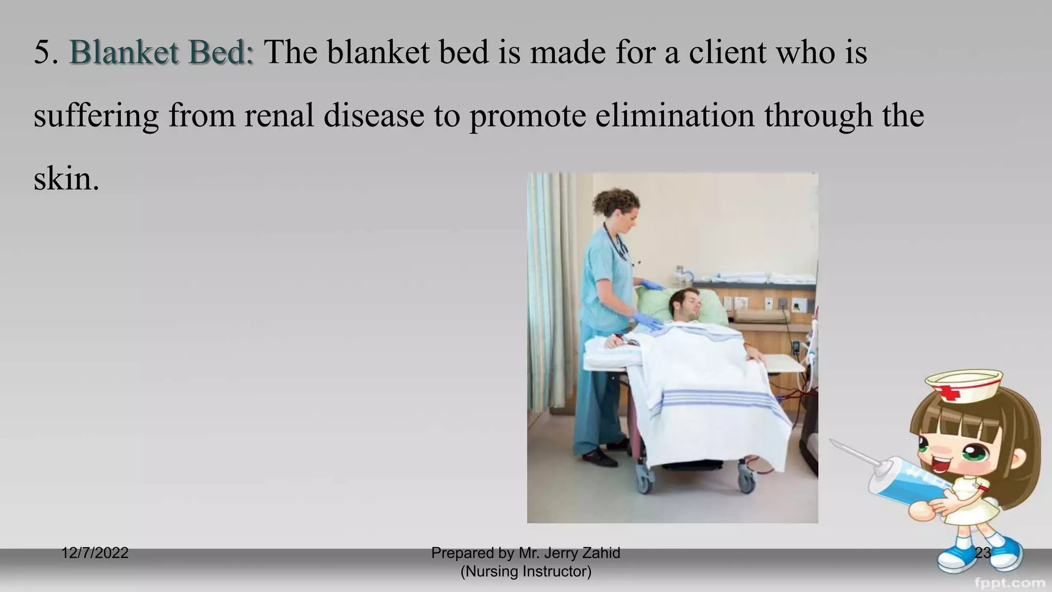BED MAKING PROCEDURE OF DIFFERENT BEDS.pptx