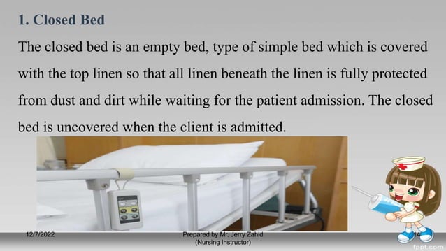 BED MAKING PROCEDURE OF DIFFERENT BEDS.pptx | First Aid | Injuries