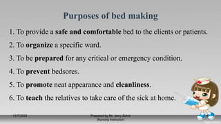 BED MAKING PROCEDURE OF DIFFERENT BEDS.pptx