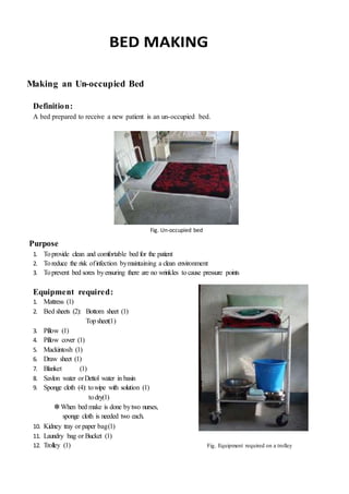 BED MAKING Procedure | DOCX