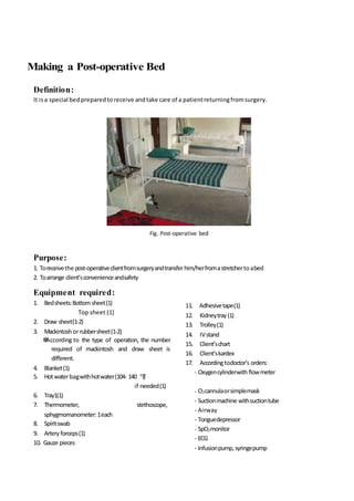 BED MAKING Procedure | DOCX