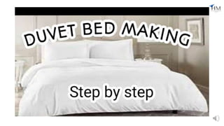 Bed making process | PPTX
