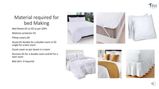 Bed making process | PPTX