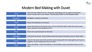 Bed making process | PPTX