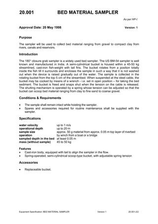 Bed material sampler | PDF