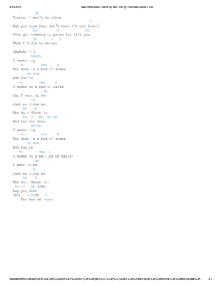 Roses Guitar Chords