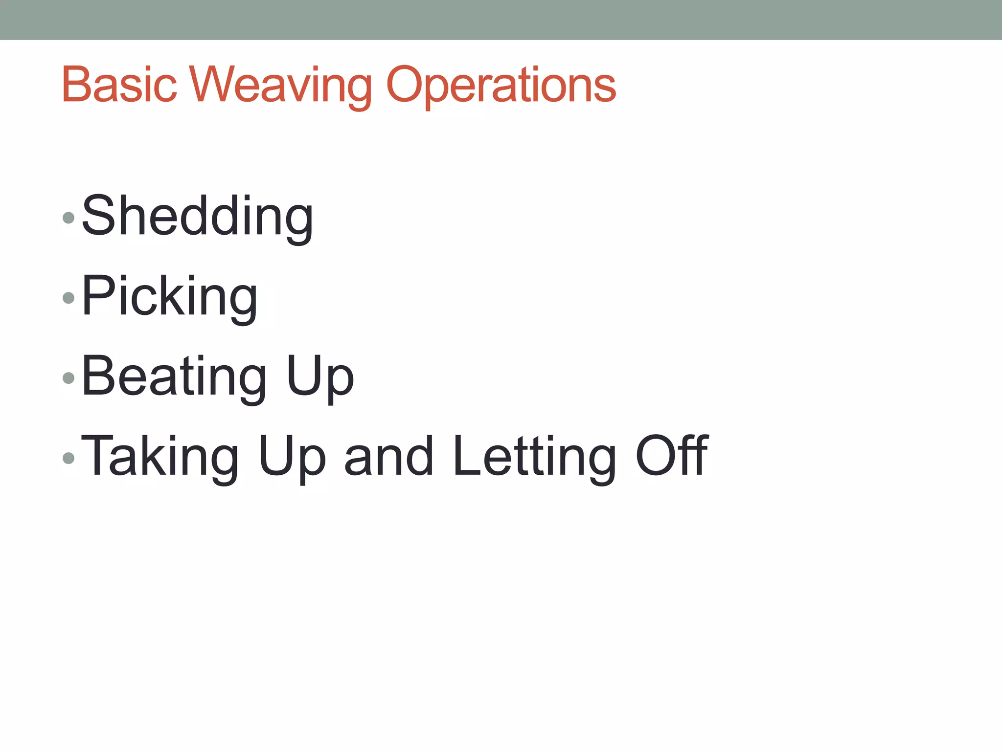 Overall Maintenance of Weaving Machine | PPTX