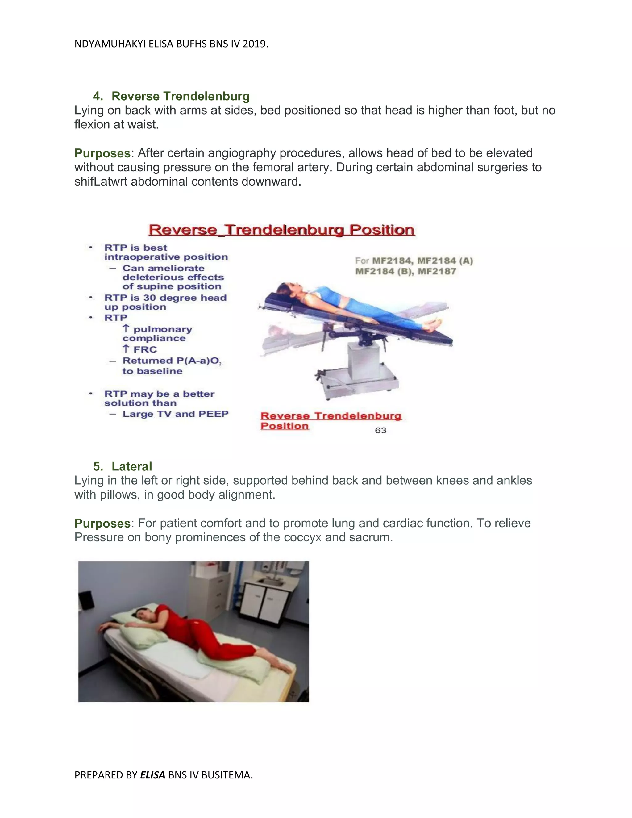 BED POSITION | PDF