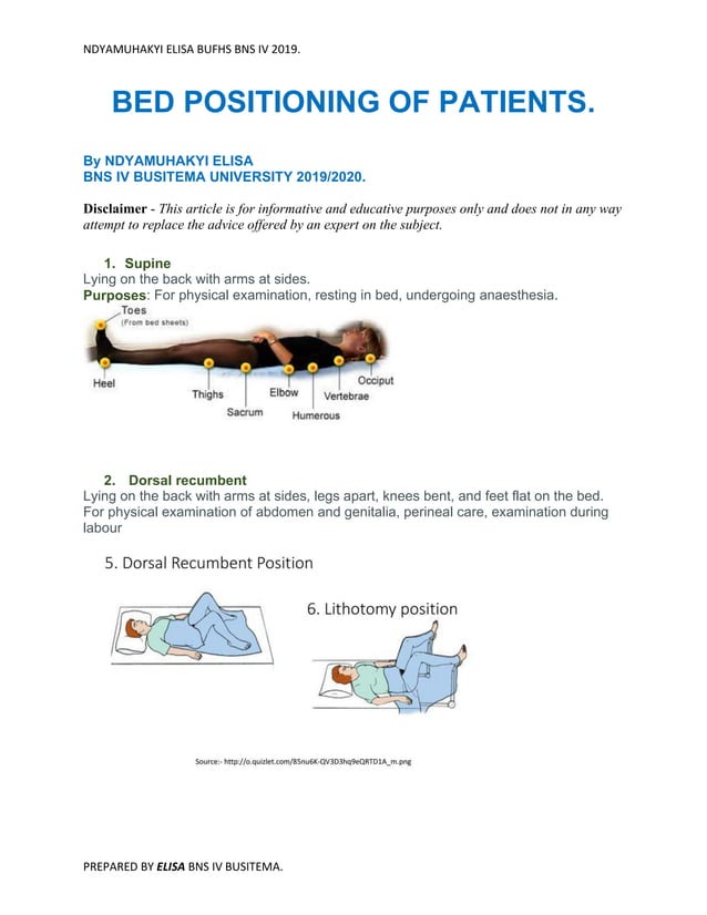 BED POSITION | PDF