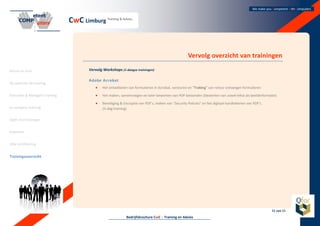 Bedrijfsbrochure CwC Limburg - Trainingen & Advies Optimized | PDF