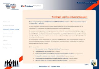 Bedrijfsbrochure CwC Limburg - Trainingen & Advies Optimized | PDF