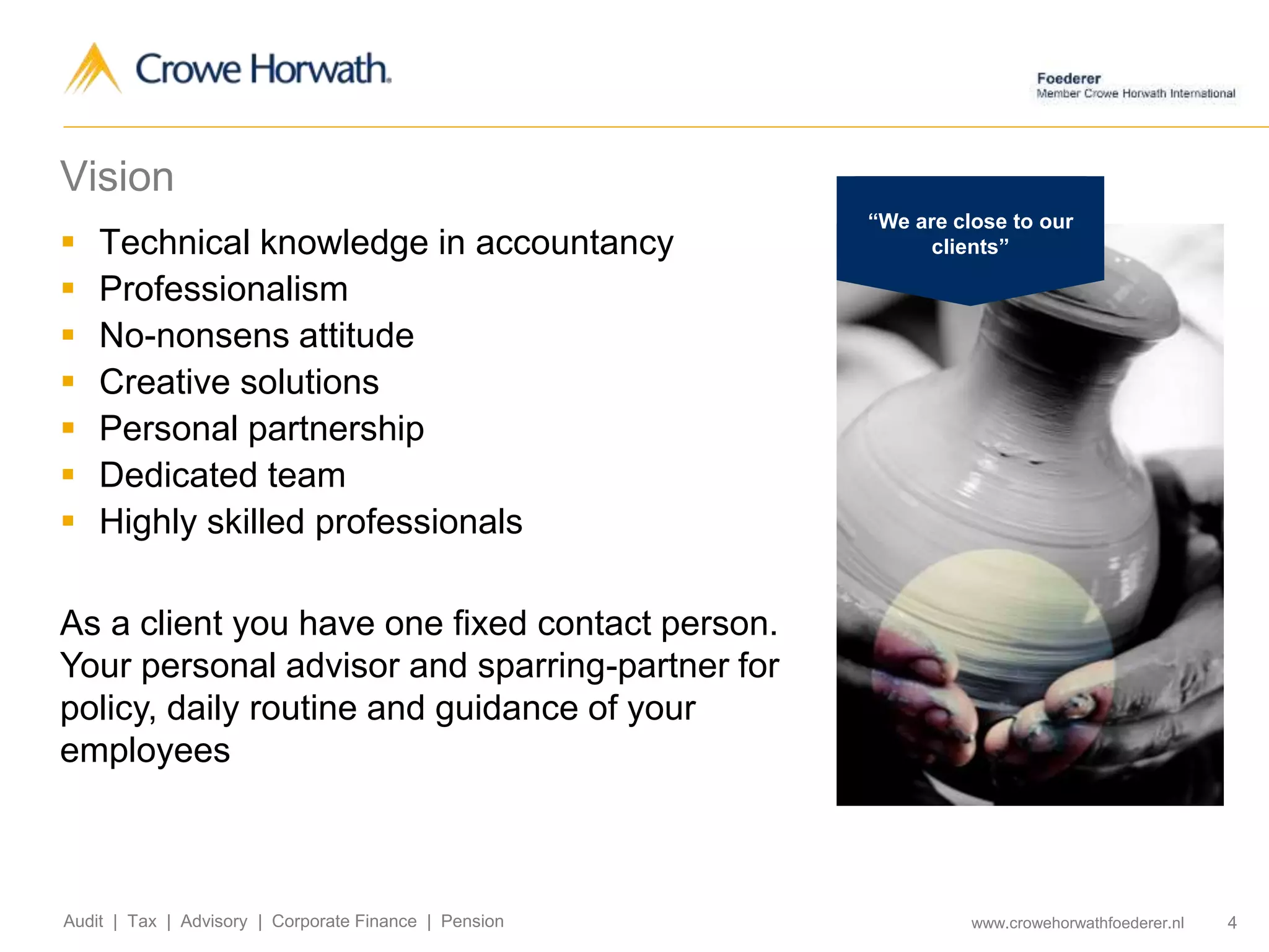 Companyprofile Crowe Horwath Foederer | PPT