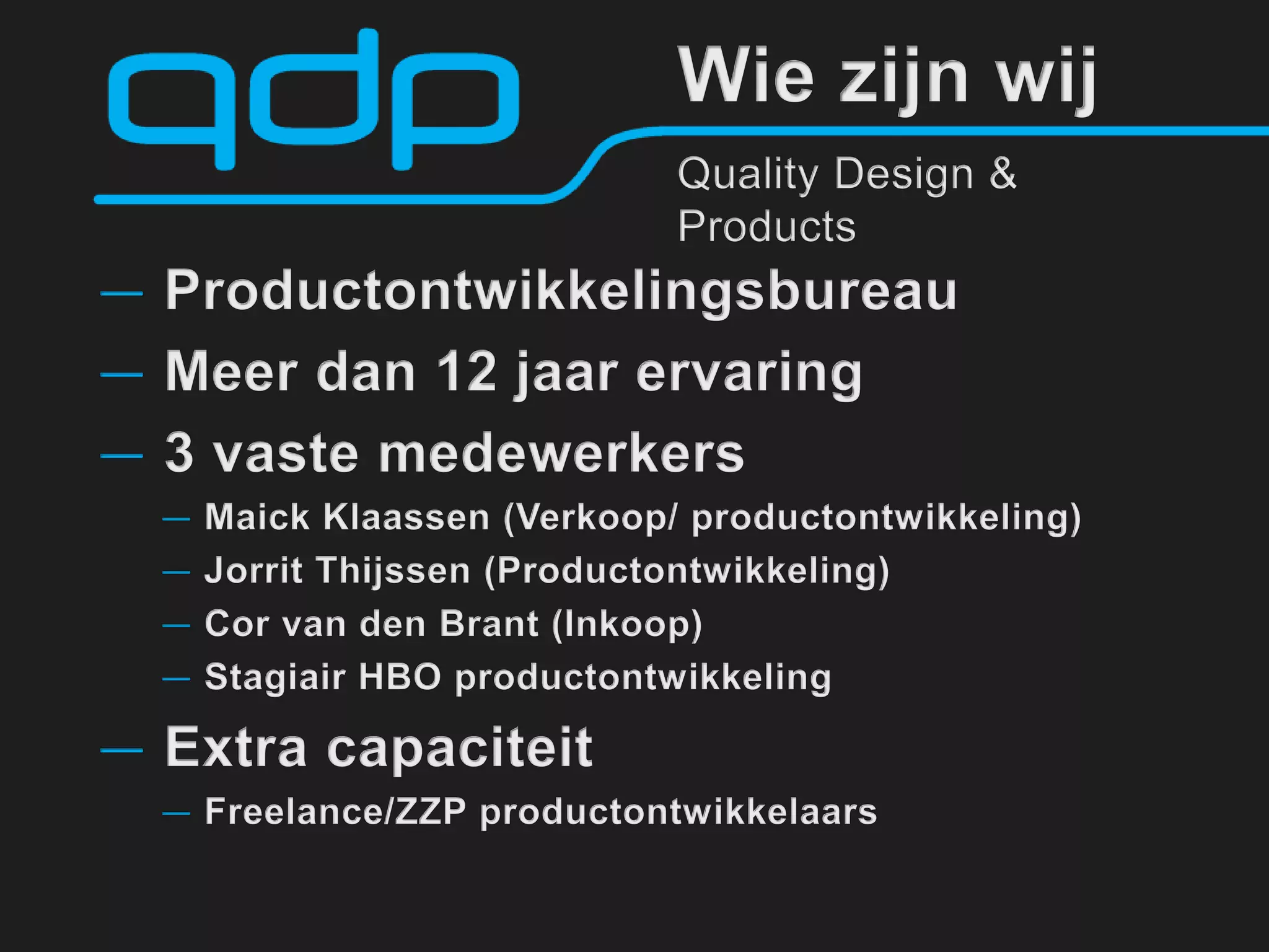 Bedrijfspresentatie qdp | PPT