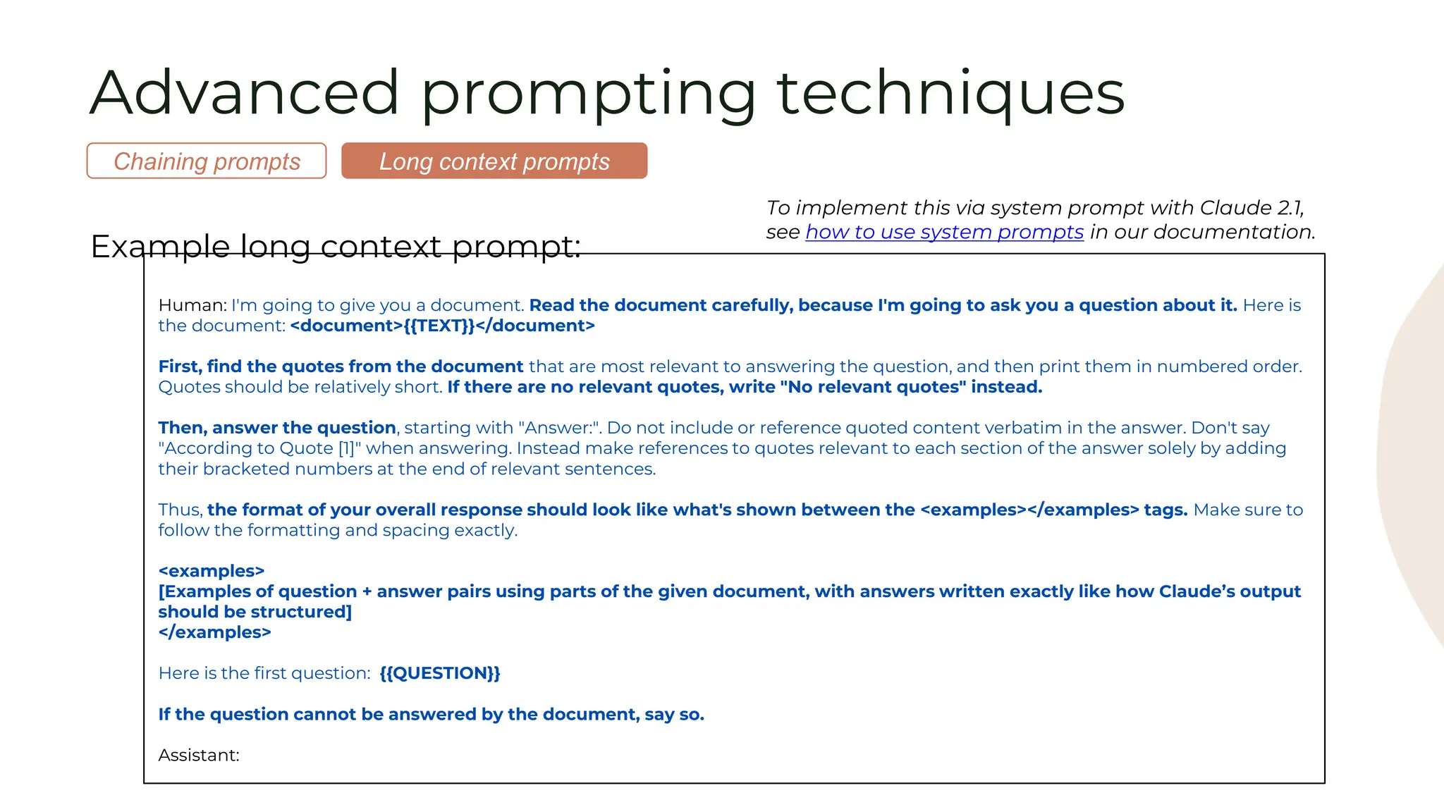 [BEDROCK] Claude Prompt Engineering Techniques.pptx