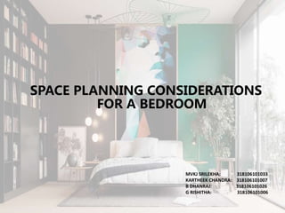 Space Planning Of Bedroom | PPTX