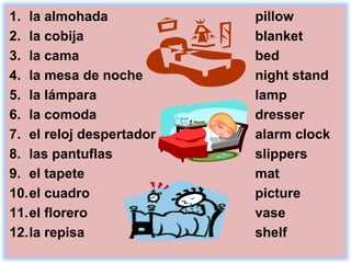 Bedroom/el dormitorio | PPTX