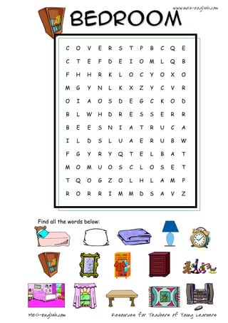 Bedroom wordsearch | PDF