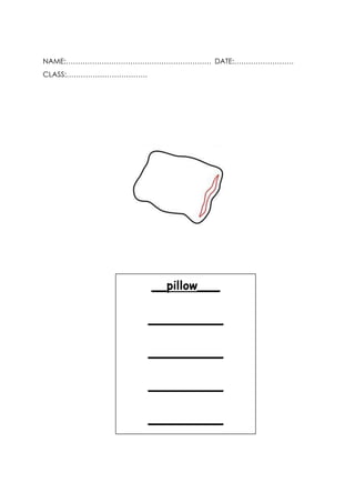 Bedroom worksheet | DOCX