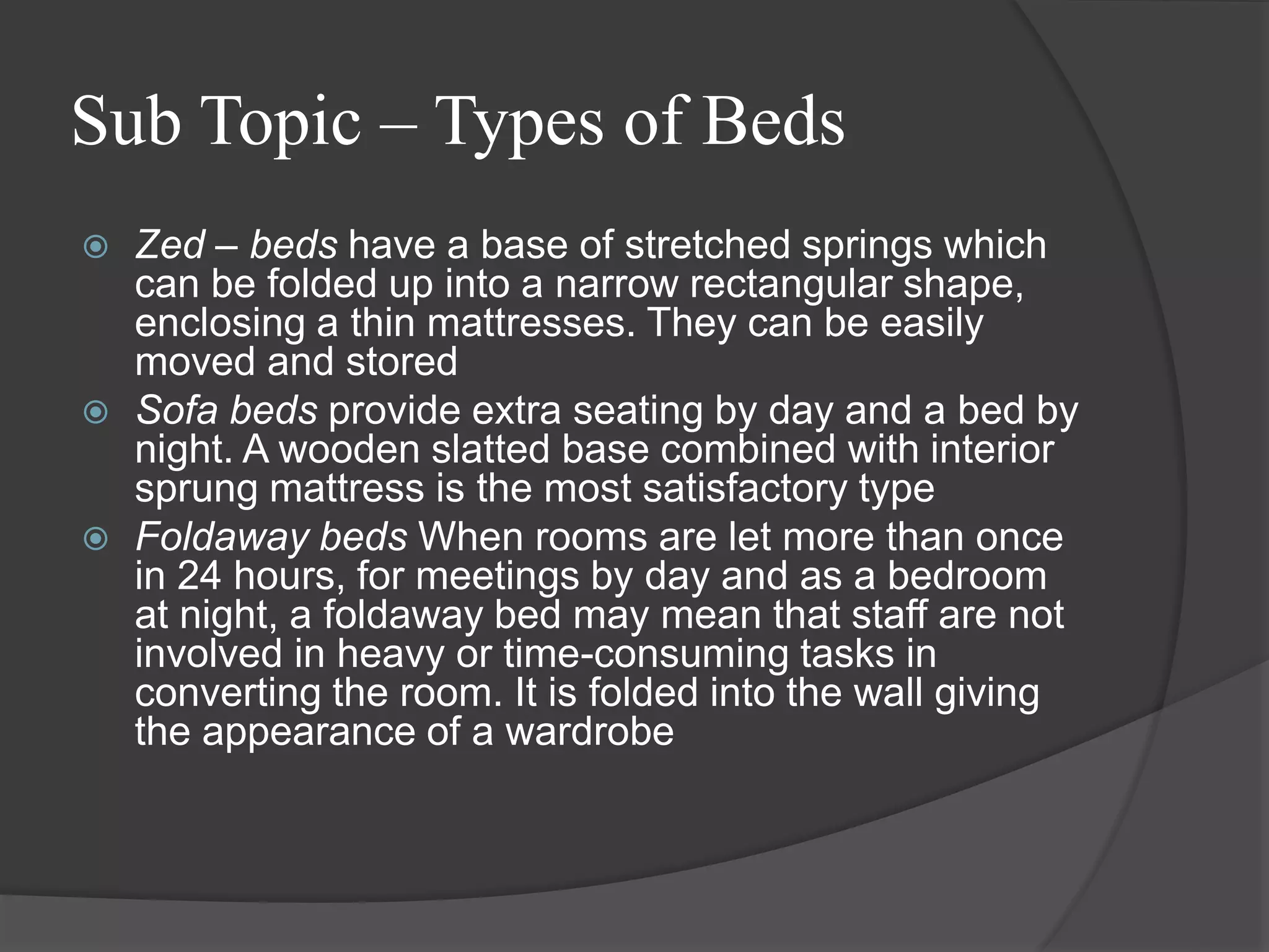 Housekeeping - Beds and Bedding.ppt