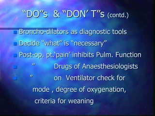 Bedside assessment of pulmonary function by prof. mridul panditrao | PPTX