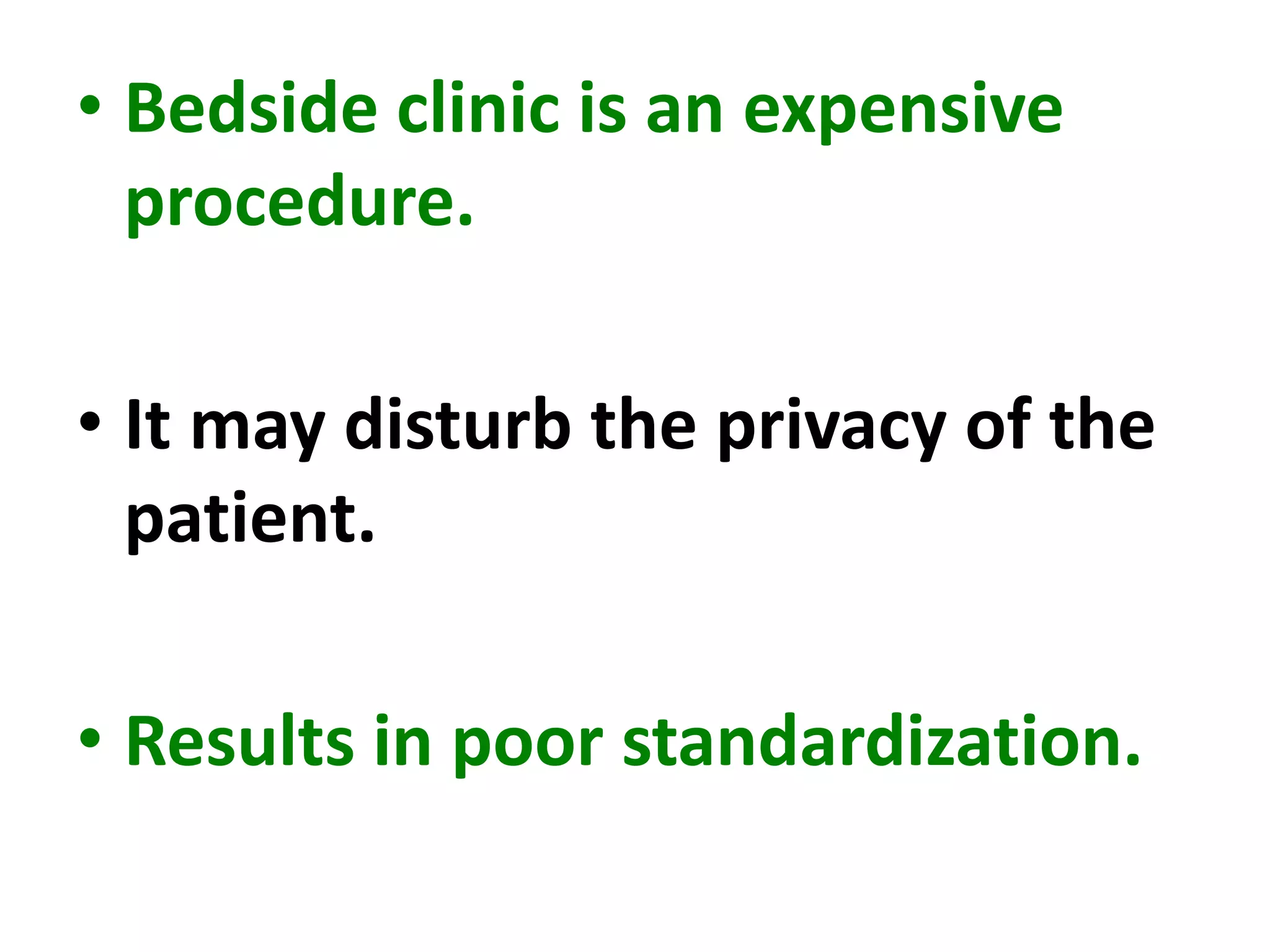BEDSIDE CLINIC | PPTX