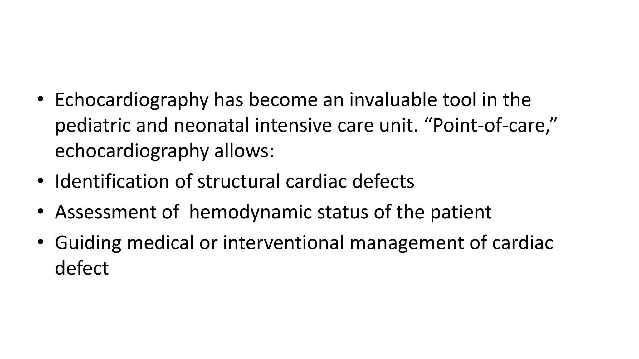 Bed side echocardiography in neonate km ed | PPT